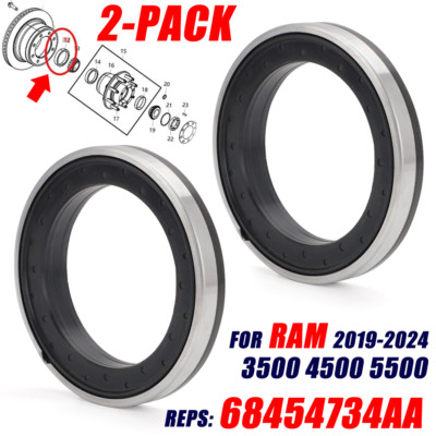 2PCS Wheel Bearing Seal Oil Seal For 2019-2024 RAM 3500 4500 5500 ...