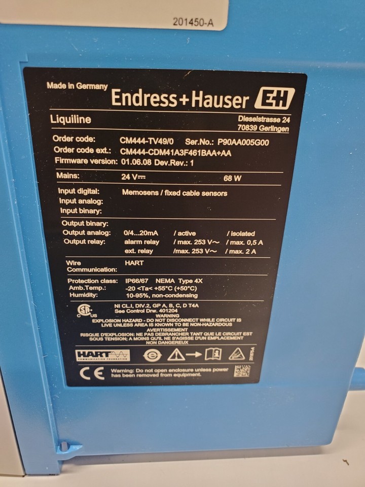 NIB! ENDRESS+HAUSER LIQUILINE LIQUID LEVEL CONTROLLER CM444-P4K4/0 ...
