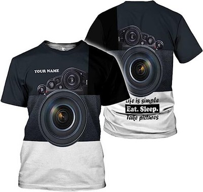 Personalized Camera Shirt 3D Camera Shirt for Men Photography Shirt ...