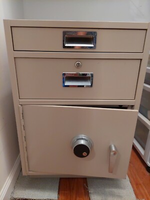 Diebold safe with 2 Drawers And A Safe Area With Key And Code | eBay