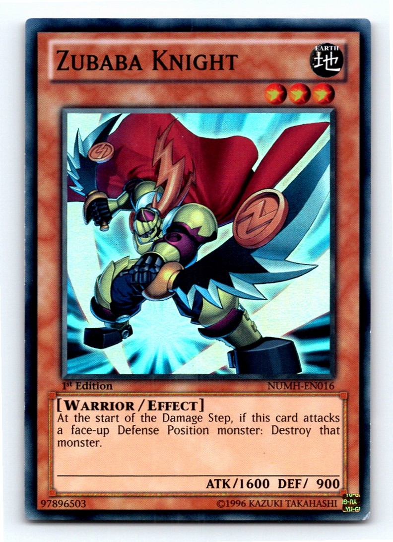 Zubaba Knight - Super Rare YUGIOH Card Mint / Near Mint Condition | eBay