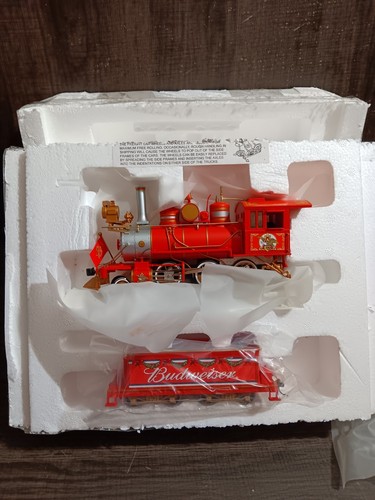 Hawthorne Village Holiday Express Budweiser Train Set New Never Taken ...