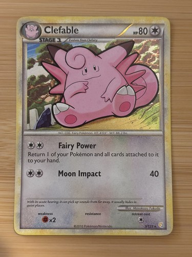 Clefable 3/123 Heartgold Soulsilver Holo Rare Pokémon Card TCG | eBay