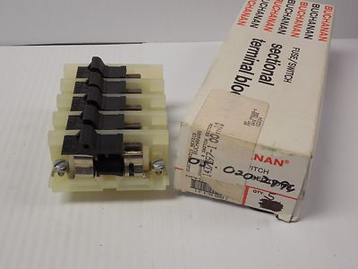 BUCHANAN TERMINAL BLOCKS 1-1437397-5 Fuse Terminal Block Black Dovetail ...