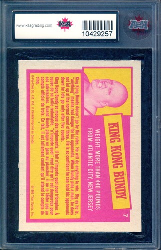 1985 O-Pee-Chee Pro Wrestling Stars - #7 King Kong Bundy (RC) for sale ...