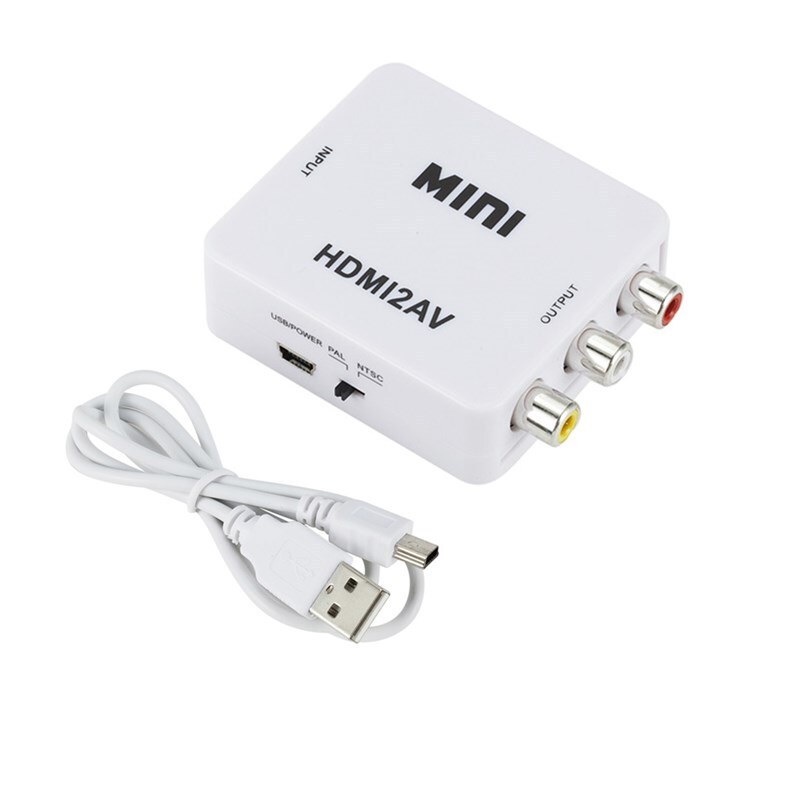 HDMI2AV Mini Converter HDMI to AV Adapter HDMI to RCA 1080P HD Video ...