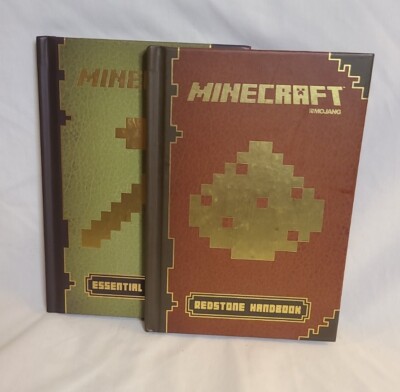 Minecraft Handbook Bundle lot 2 books Redstone & Essential Mojang First ...