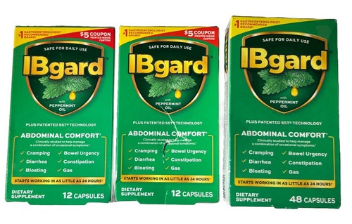 Ibgard Daily Gut Health Support Capsules, 72 Count Exp 06/2025 ...