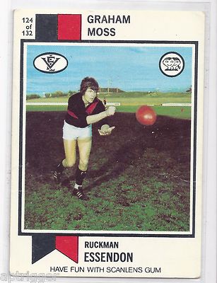 1974 Scanlens (124) Graeme MOSS Essendon ! Very Good ! | eBay