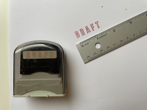 Stockwell RED Self Inking Stamp DRAFT vintage | eBay