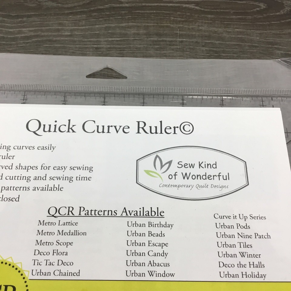 QCR Quick Curve Ruler Sew Kind of Wonderful Curved Cutting Piecing ...