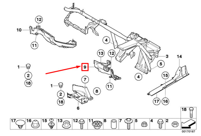 BMW 3 Cabrio E93 Left Engine Bulkhead Trim 8408769 51718408769 Genuine ...