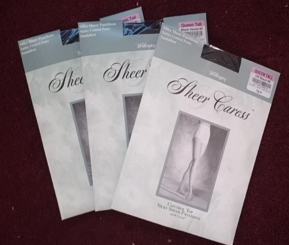 Pantihose Super Shaper Control Top Sheer Toes Queen Tall Black New set ...