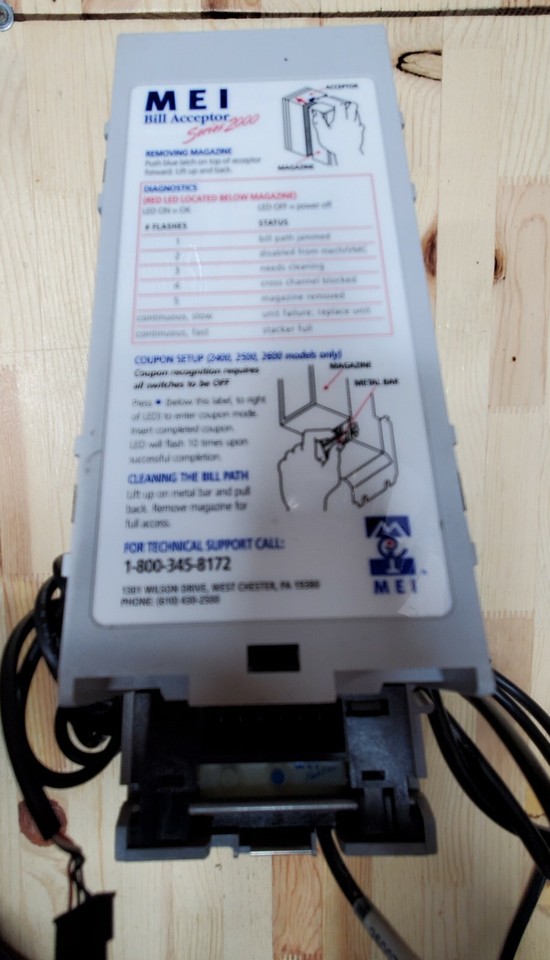 MEI CPI VN25P2 4in1+ CARD READER 2512 accepts $1 and $5 Bill Validator ...