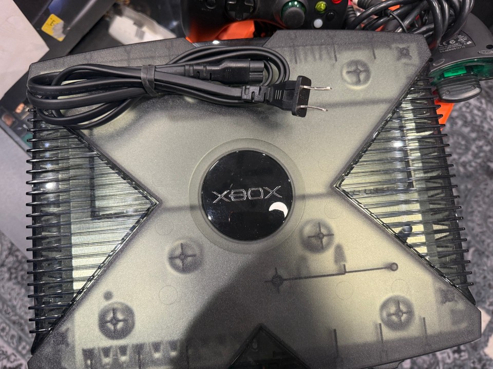 Clean Microsoft OG Xbox Original Black Clear Skeleton Console + Extra ...