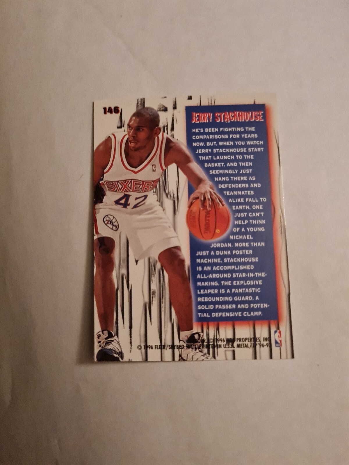 1996-97 Fleer Metal Basketball Metal Shredders #146 - Jerry Stackhouse ...