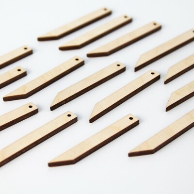 Rectangle Bars Matchstick Dagger Wood Cutout Earrings Jewelry Blanks ...