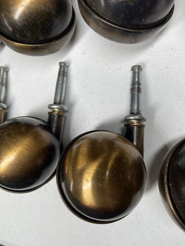 Vintage Brass Round Ball Caster Wheels Lot Of 16 Made In Korea ...