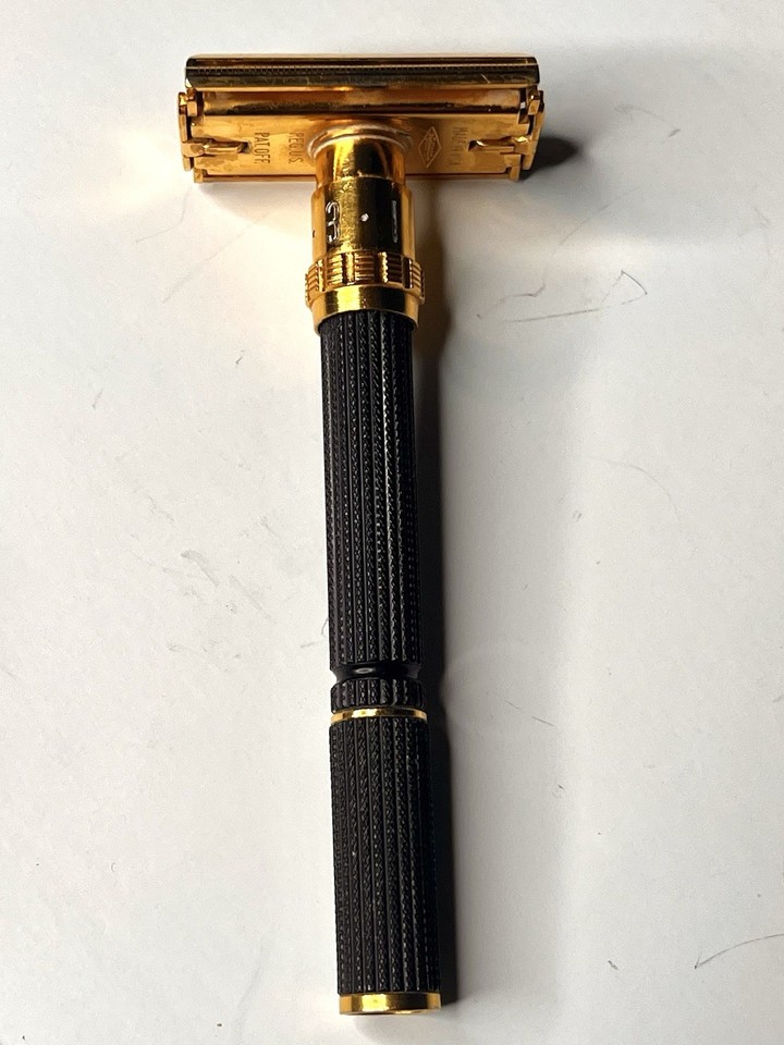 Vintage Gillette Gold P-1 Adjustable Black Beauty Safety Razor | eBay