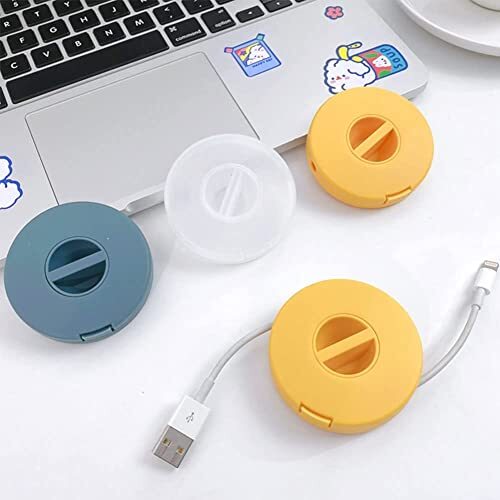 4 Pack Cable Tidy Compact Cord Management Cable Storage Winders Cable ...