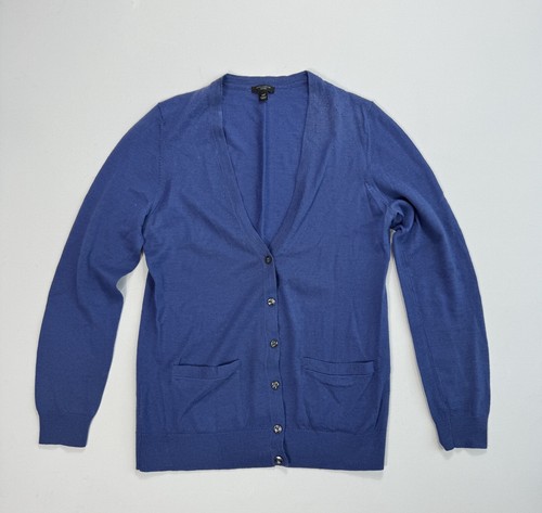 Ann Taylor Womens MP 100% Merino Wool Button Cardigan Pockets ...