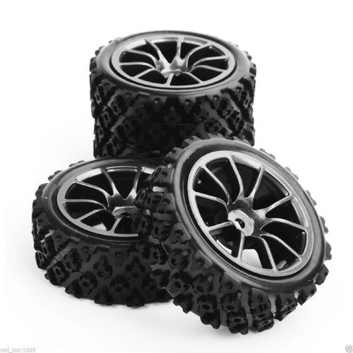 4Pcs 1/10 Rally Tires&12mm Hex Wheels C12M Set For 1/10 RC Off Road ...