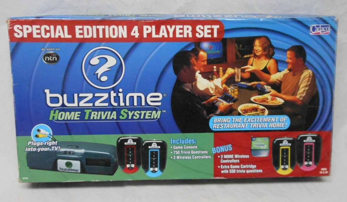 BUZZTIME HOME TRIVIA SYSTEM CADACO - 2004 - COMPLETE - VERY GOOD ...