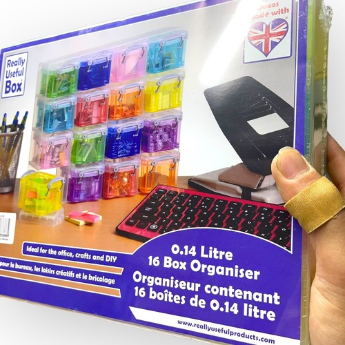 REALLY USEFUL BOXES 16 RAINBOW BOX SET W ORGANIZER CASE .BRAND NEW ...