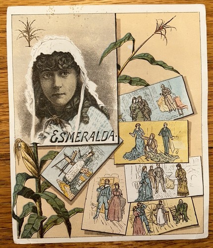 Victorian Trade Card Antique Madison Square Garden Theatre Esmeralda ...