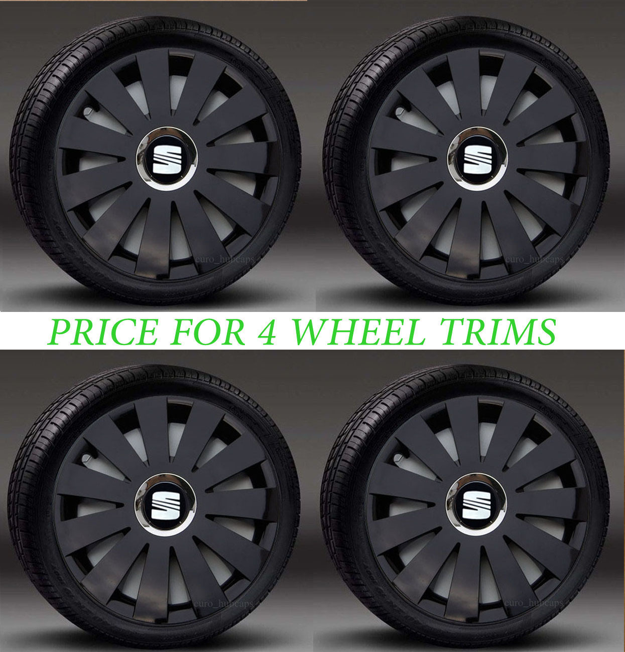 4x16" wheel trims, Hub Caps, Covers to fit Seat ALHAMBRA,LEON,TOLEDO | eBay