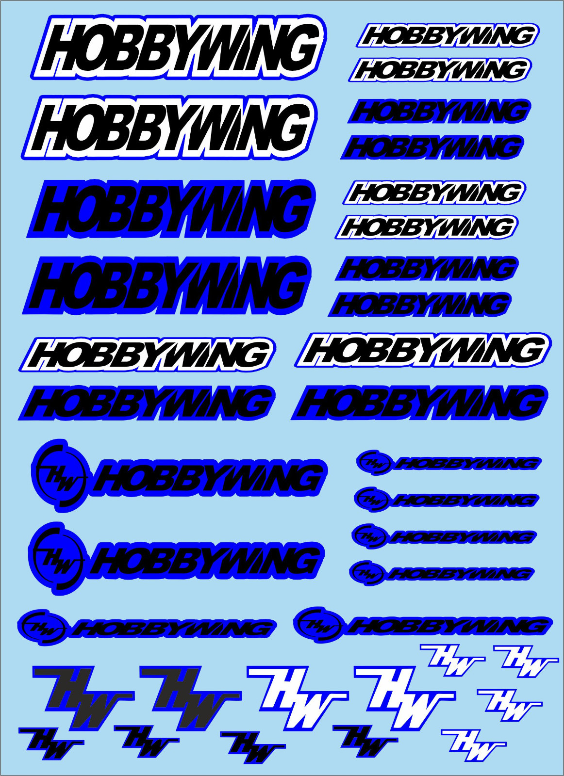 HobbyWing - Decals Choice of Colours - Zen Racing, Ore, Mardave ...