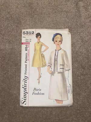 Simplicity Sewing Pattern 5312 Women’s Dress Size 14 Bust 34 Cut | eBay