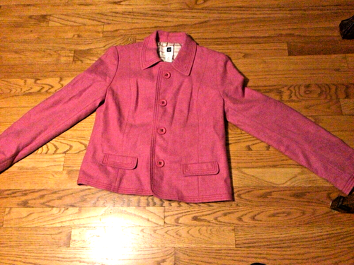 GAP Women’s Rose Pink Wool Blazer Jacket Gray Size 10 bright & Happy | eBay