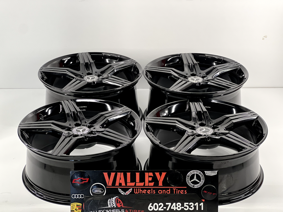 20" Mercedes S 350 450 500 550 AMG Style Rims Wheels OEM GNE Benz 5X112 ...