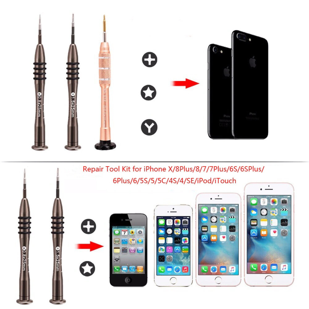 Mobile Phone Opening Kit Screwdriver Repair Tool Replacement for iPhone ...