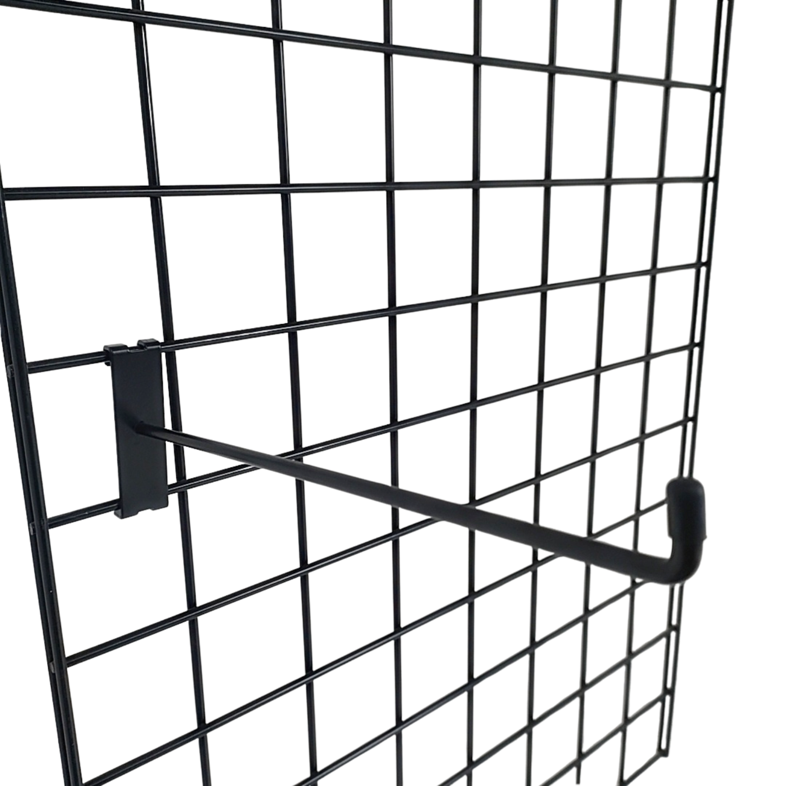 Black Grid Mesh Hooks Single Prong Shop Display | eBay UK