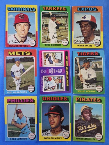 1975 TOPPS BASEBALL 150 CARD LOT EX/VG-EX | eBay