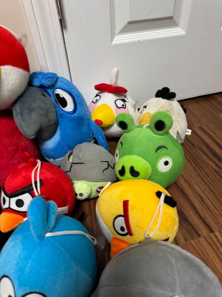HUGE SUPER RARE Angry Birds Plush Lot of 40+ CHEF, MOUSTACHE COWBOY ...