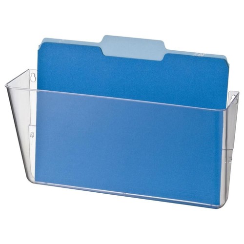 Clear Wall File Holder, Mounted Single Pocket, Letter Size, Expandable ...