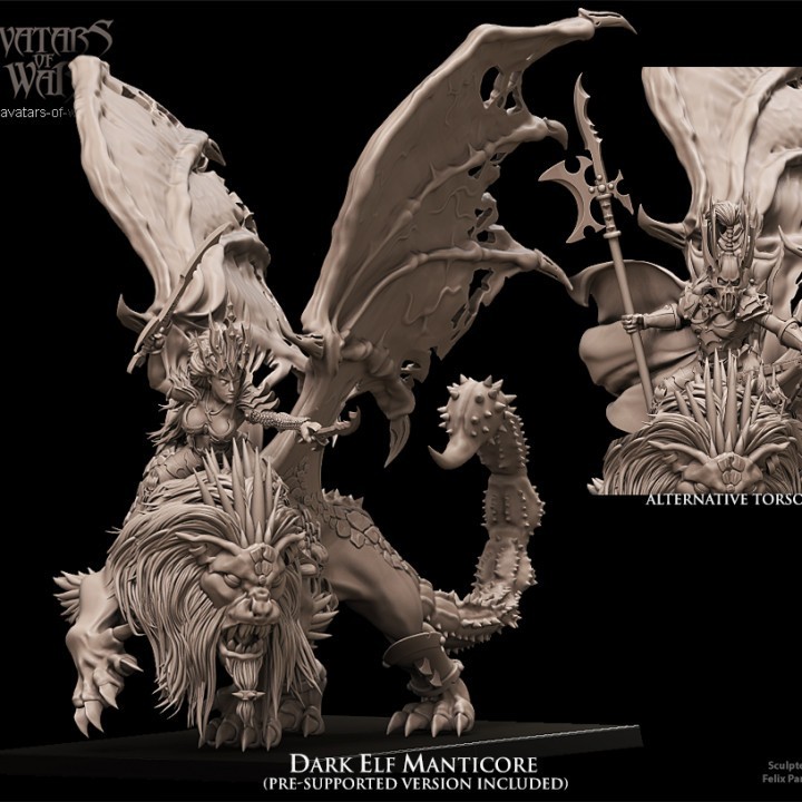 Dark Elf Lord on Manticore | Compatible Old World | eBay UK