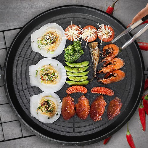 BBQ Plate Oil Hole Design Easy to Clean Heat Evenly Wear Resistant ...