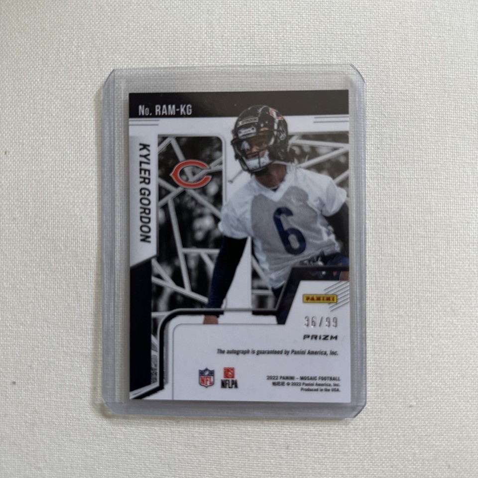 2022 mosaic kyler gordon autograph blue mosaic prizm 36/99 | eBay