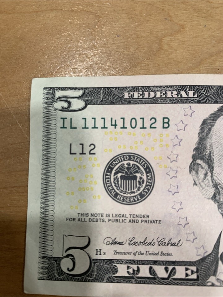 2006 5 dollar bill Fancy Serial Number High Serial Extremely Low Serial ...