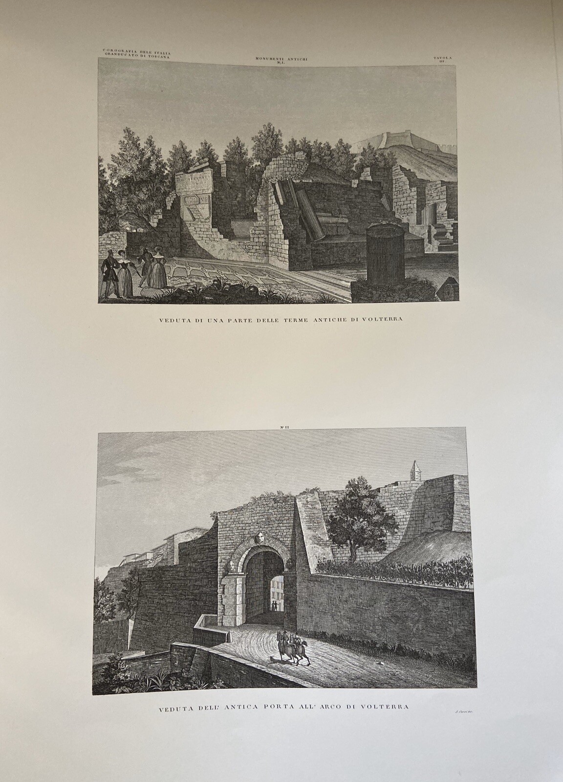 ITALY Monuments - 1832 Antique Print Engraving Official Reproduction ...