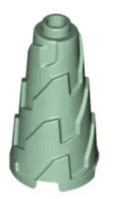 Lego Cone - Sand Green 2 x 2 x 3 Completely Open Stud 28598 *NEW* | eBay