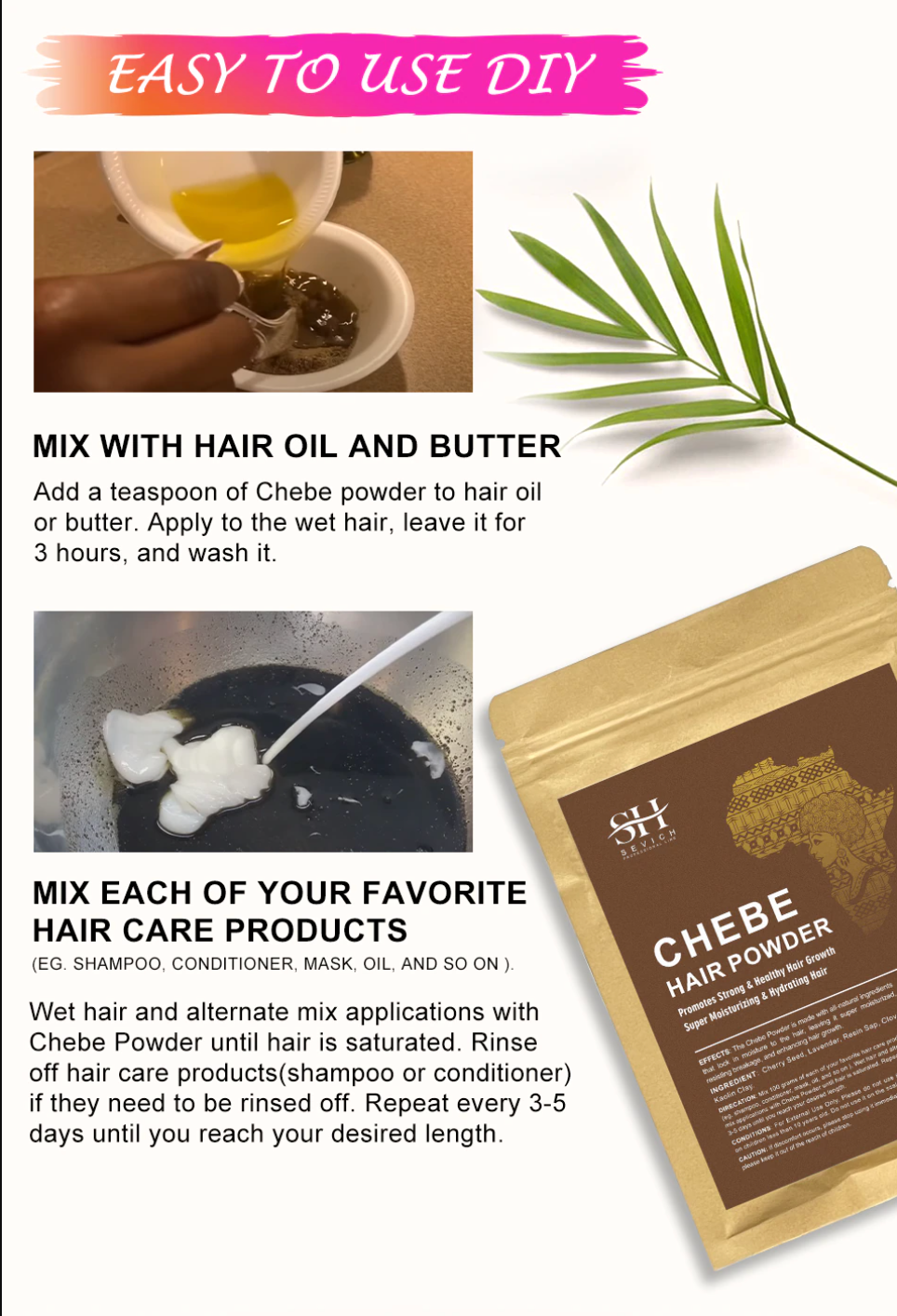 100% African Chebe Powder 100% Natural ingredients 100 Grams (USA ...