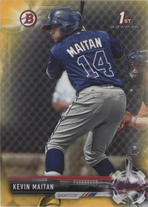 2017 Bowman - Prospects Kevin Maitan #BP100 Yellow (RC) for sale online ...