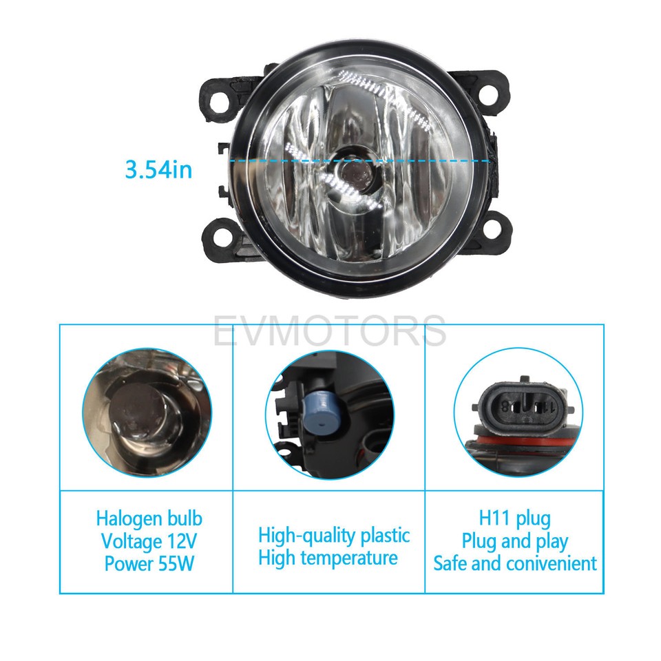 2pcs Fog light Driving Lamp H11 bulbs 110W Right Left Side Car ...