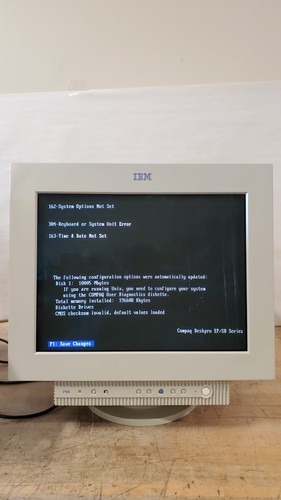 VINTAGE IBM 6550-23N CRT MONITOR - BOTH INPUTS WORK | eBay