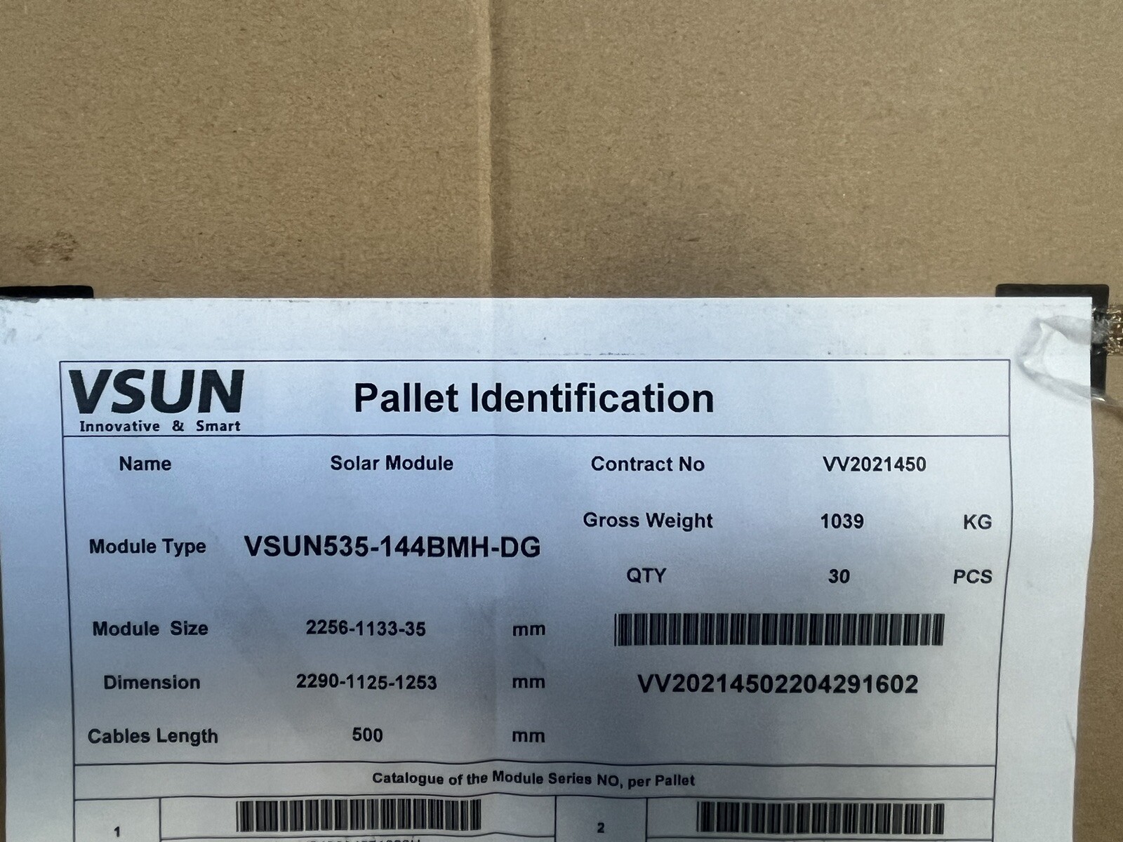 NEW 535 WATT VSUN SOLAR VSUN535-144MH SOLAR PANELS | eBay